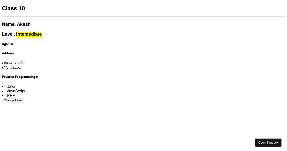 React Functional Component Codesandbox