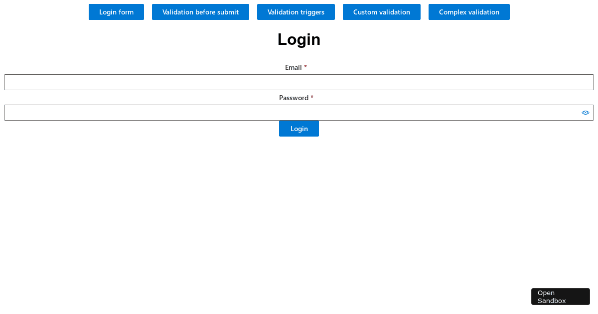 Use Form Errors Codesandbox