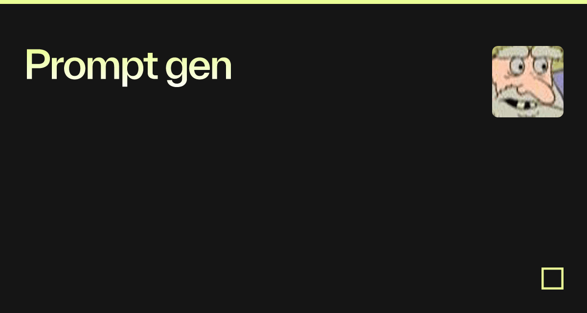 Prompt gen - Codesandbox