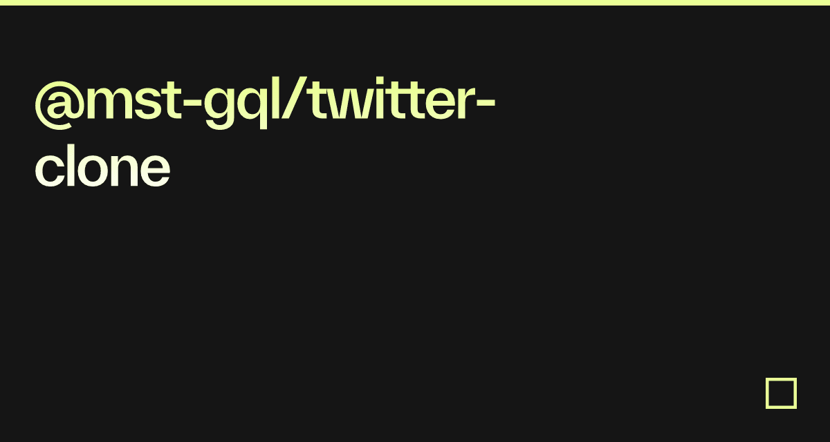 @mst-gql/twitter-clone - Codesandbox