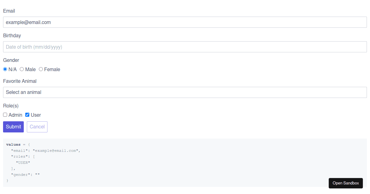 ez-react-form-example - Codesandbox