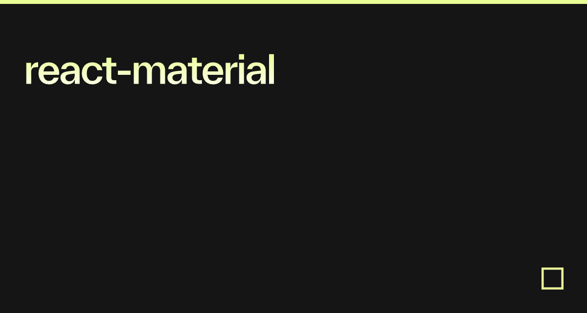 react-material - Codesandbox