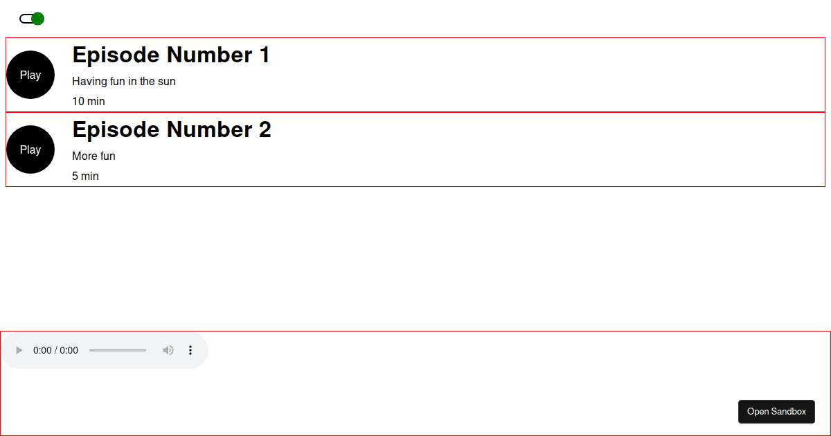 Audio Player Muban - Codesandbox