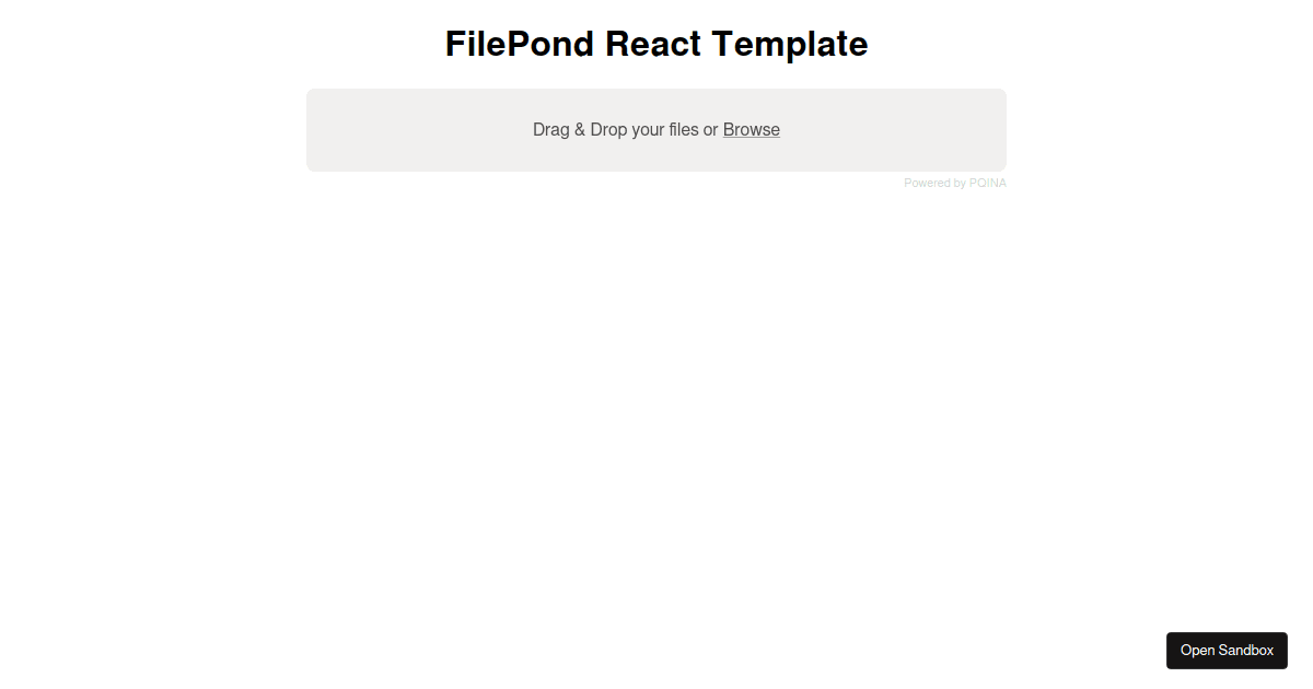 React Filepond Template Codesandbox
