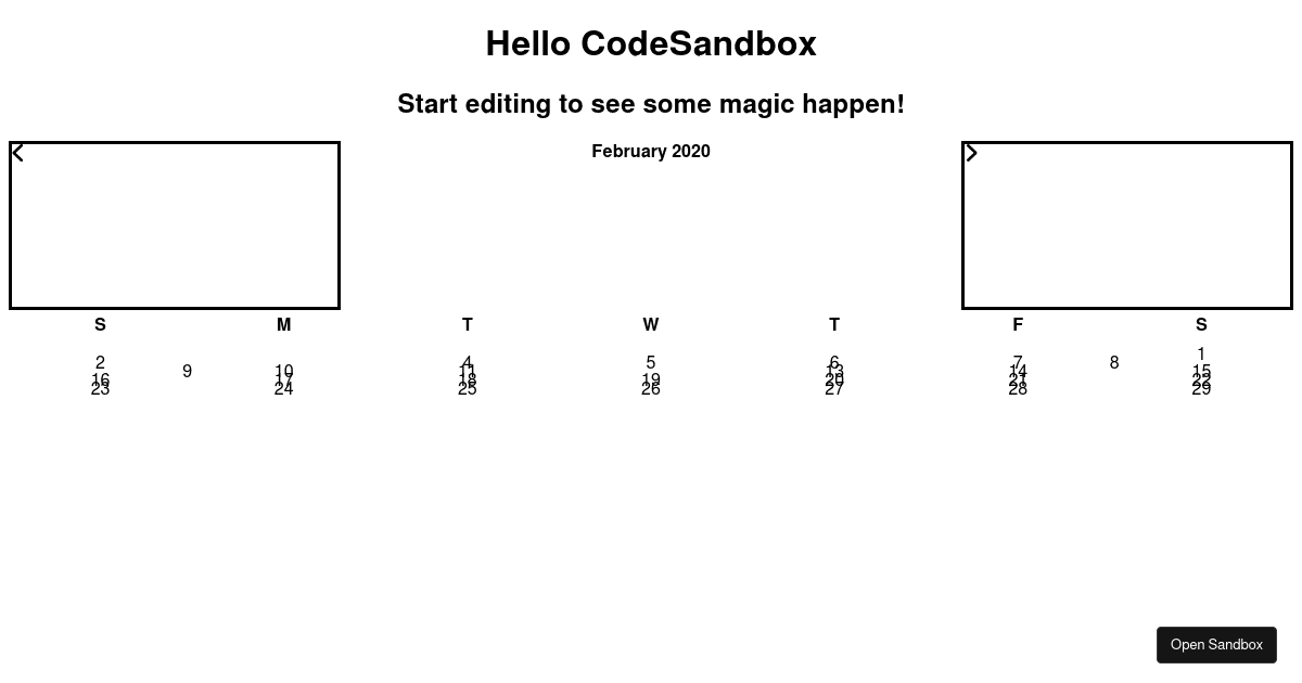 react (forked) - Codesandbox