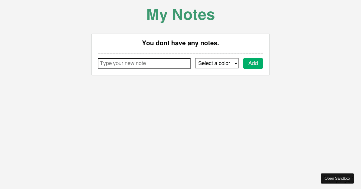 note-taking - Codesandbox