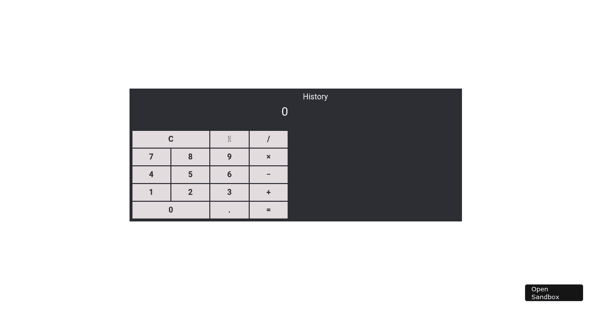 Formula Logic Calculator - For fCC Tests - Codesandbox