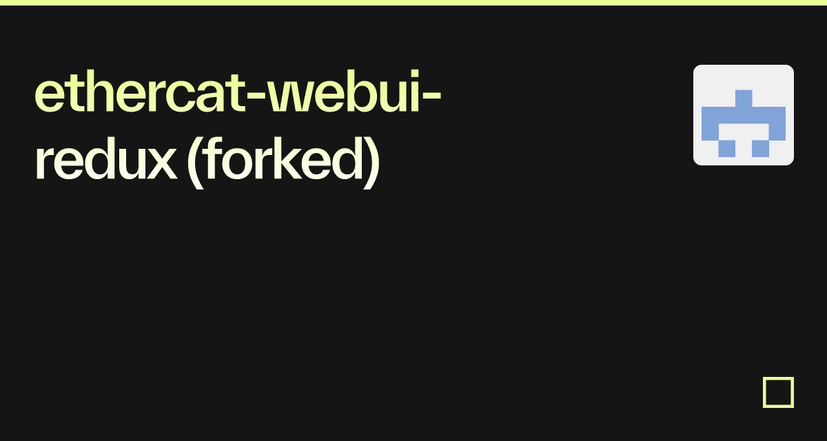 ethercat-webui-redux (forked) - Codesandbox