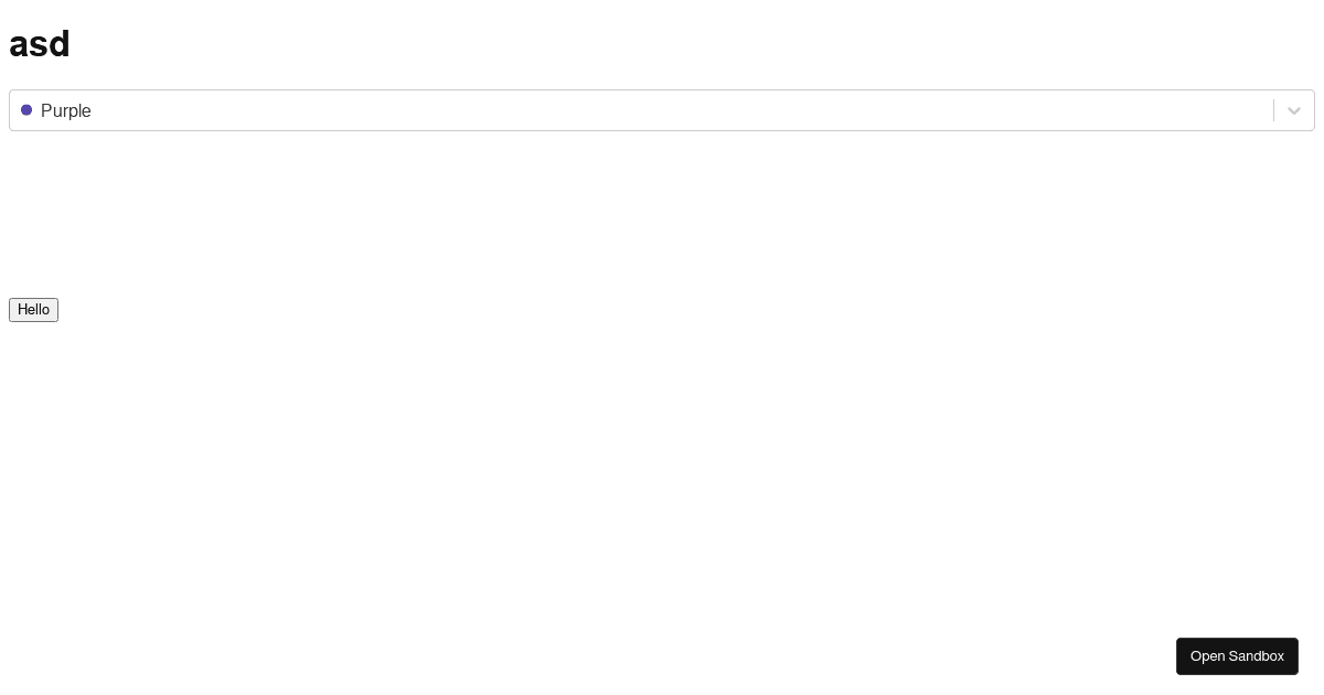 React Select Example Forked Codesandbox