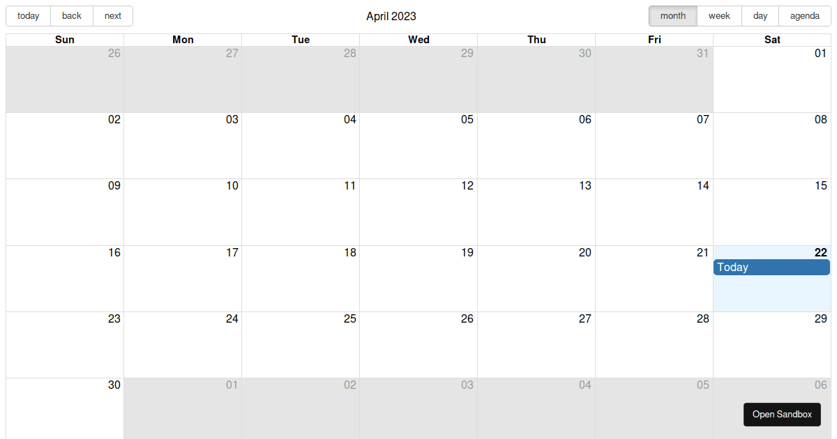 react-big-calendar: Drag-and-drop events between months (forked) - Codesandbox