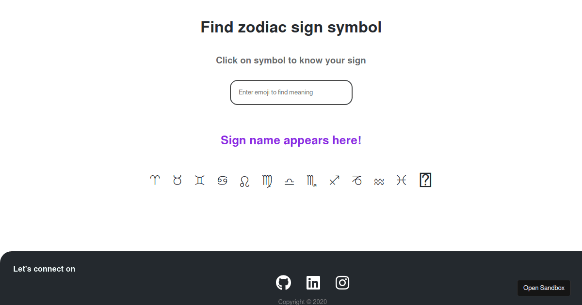 zodiac-signs-symbols - Codesandbox