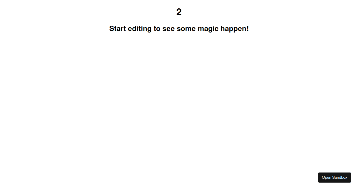 Self Incrementing Counter In React Codesandbox