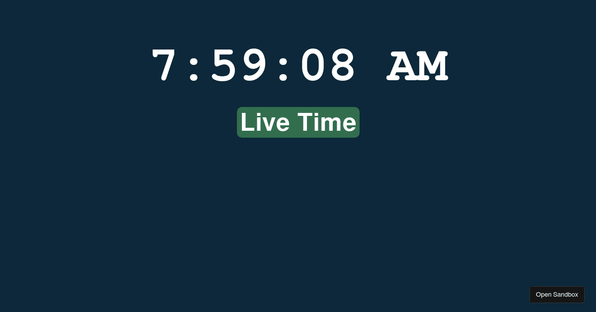 Real-Time-Clock - Codesandbox