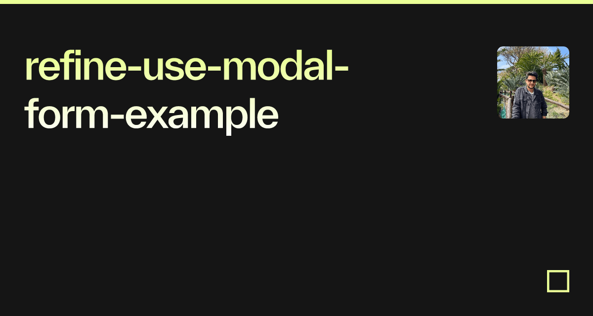 refine-use-modal-form-example - Codesandbox