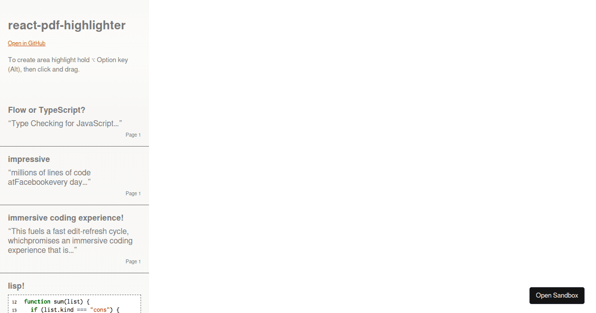 Example Codesandbox