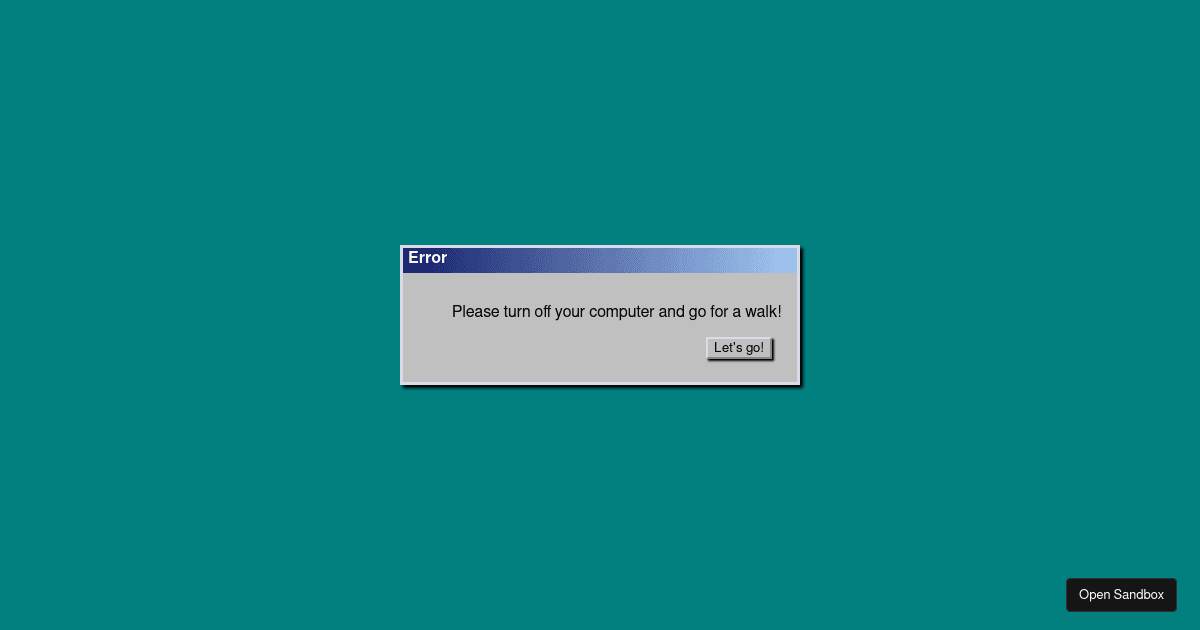 error-window-oldschool - Codesandbox