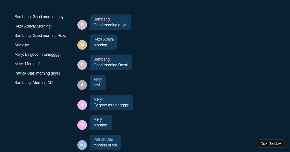 example-chat - Codesandbox