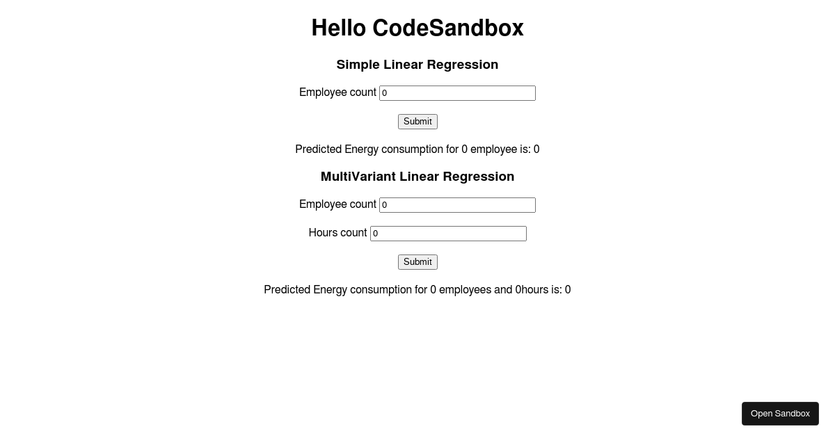 Linear-Regression - Codesandbox