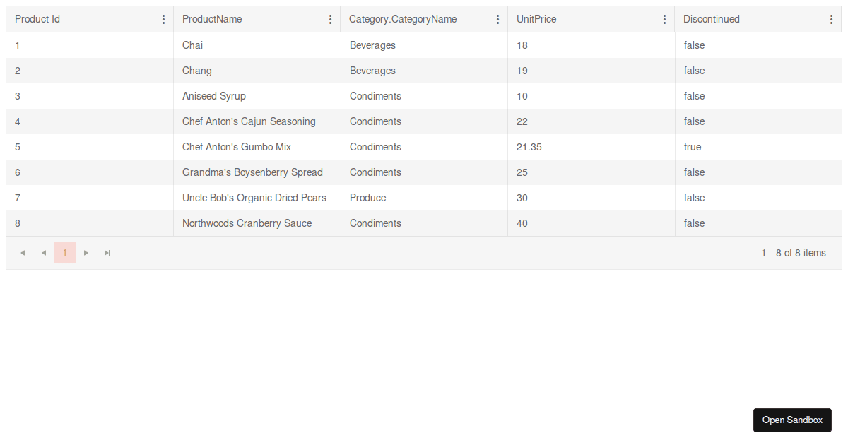 GridColumnMenuCheckboxFilter vue 2 (forked) - Codesandbox