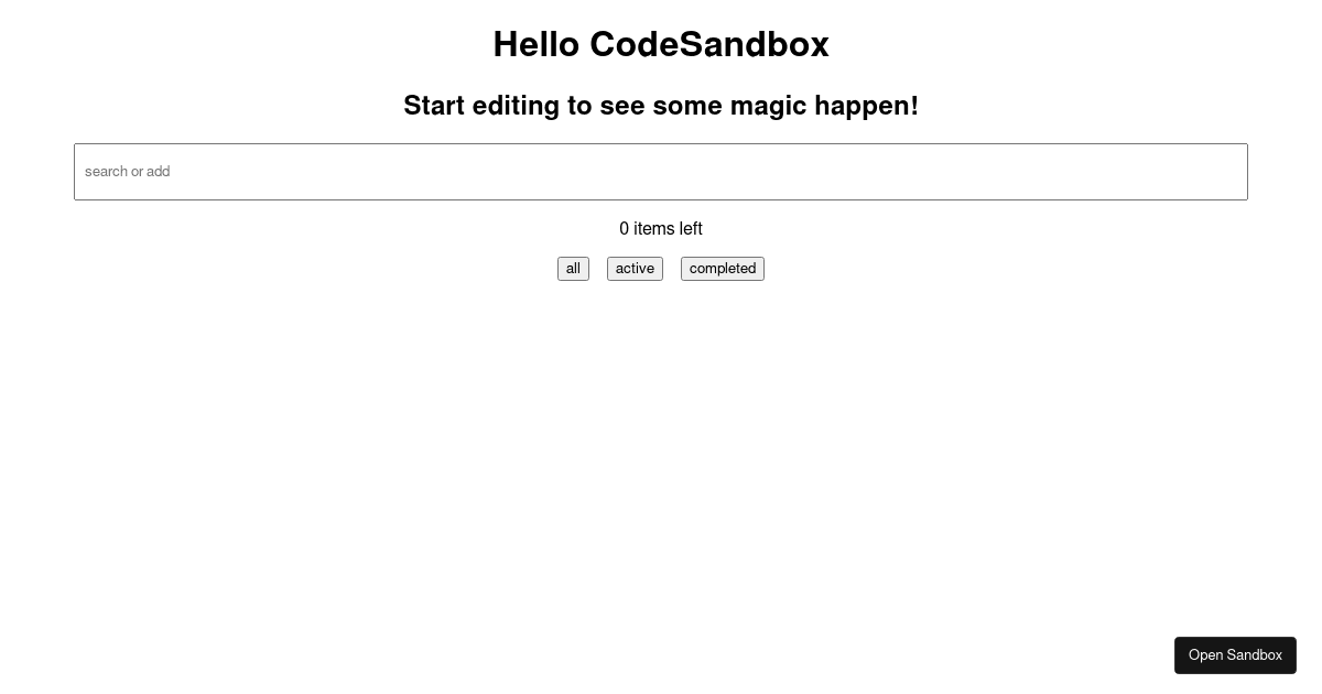 todos - Codesandbox