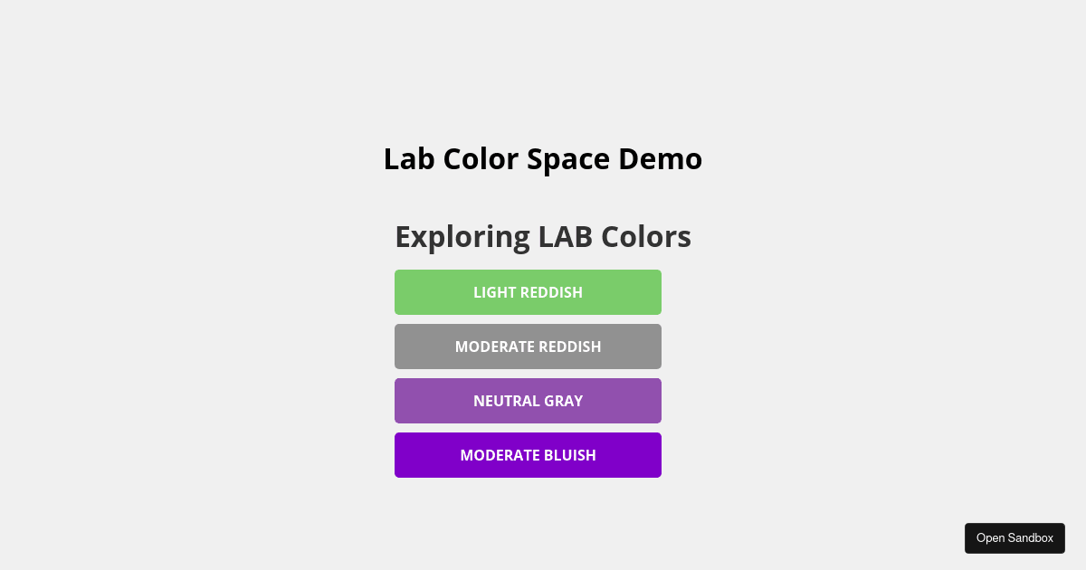 Lab Color Space Demo - Codesandbox