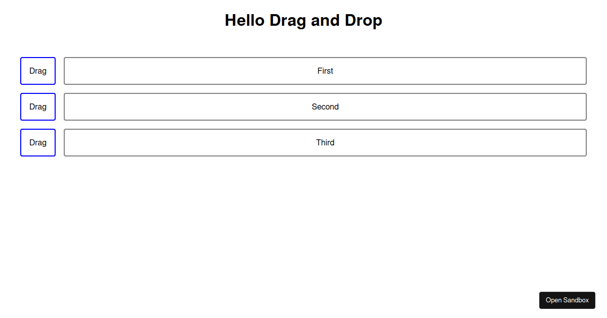 React Beautiful Dnd Example Codesandbox