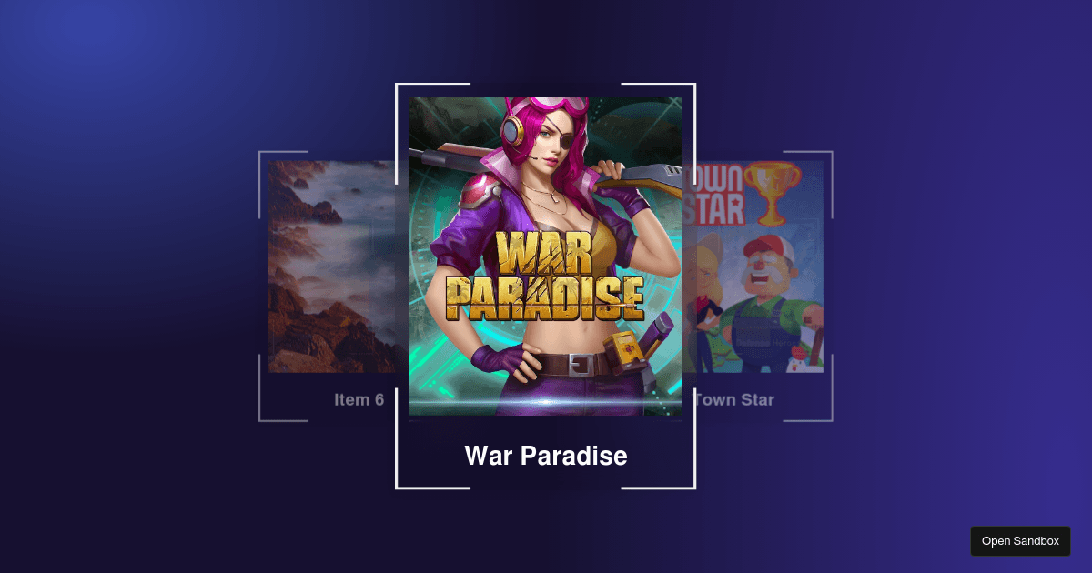 3D Carousel (forked) - Codesandbox