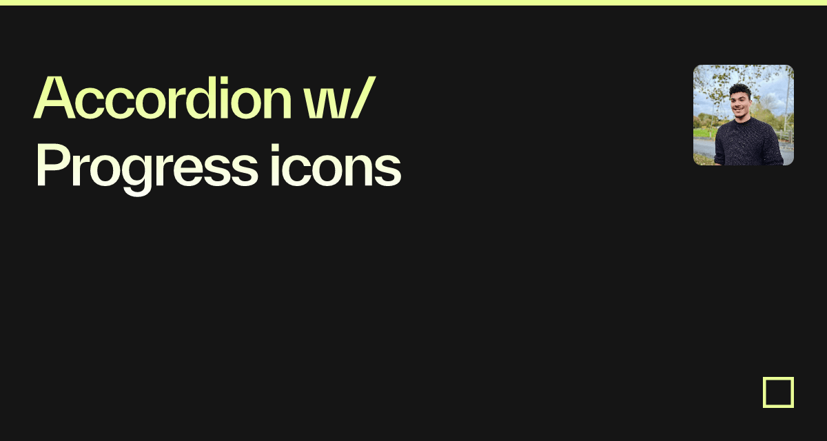 Accordion w/ Progress icons - Codesandbox