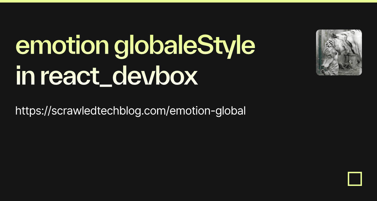 emotion globaleStyle in react_devbox - Codesandbox