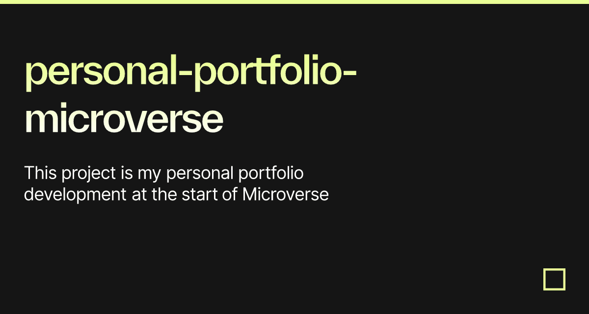 personal-portfolio-microverse - Codesandbox
