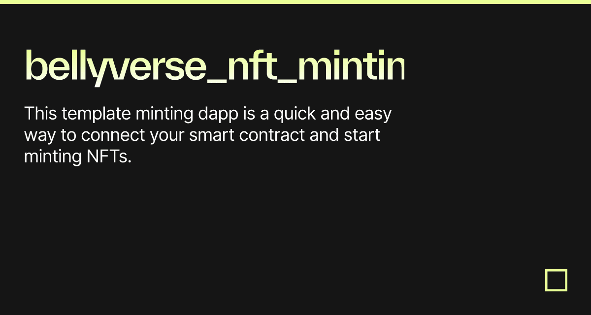 bellyverse_nft_minting_dapp - Codesandbox