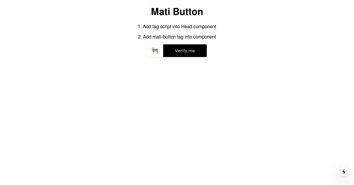 Next JS Mati button example (forked) - Codesandbox