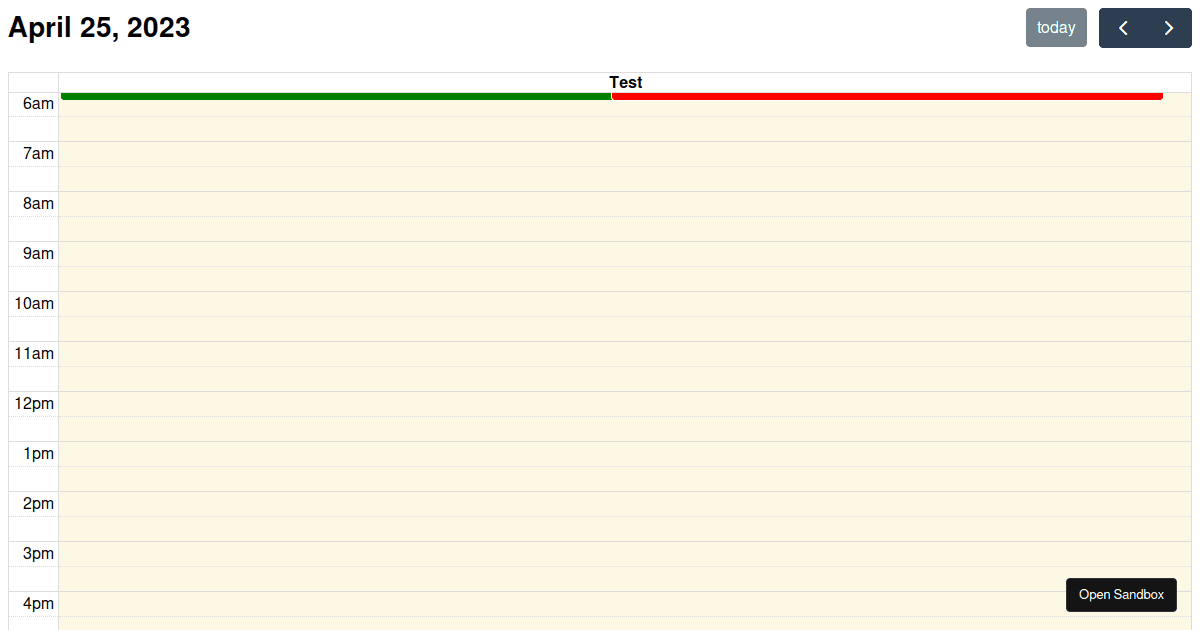FullCalendar v4 Vue - Codesandbox