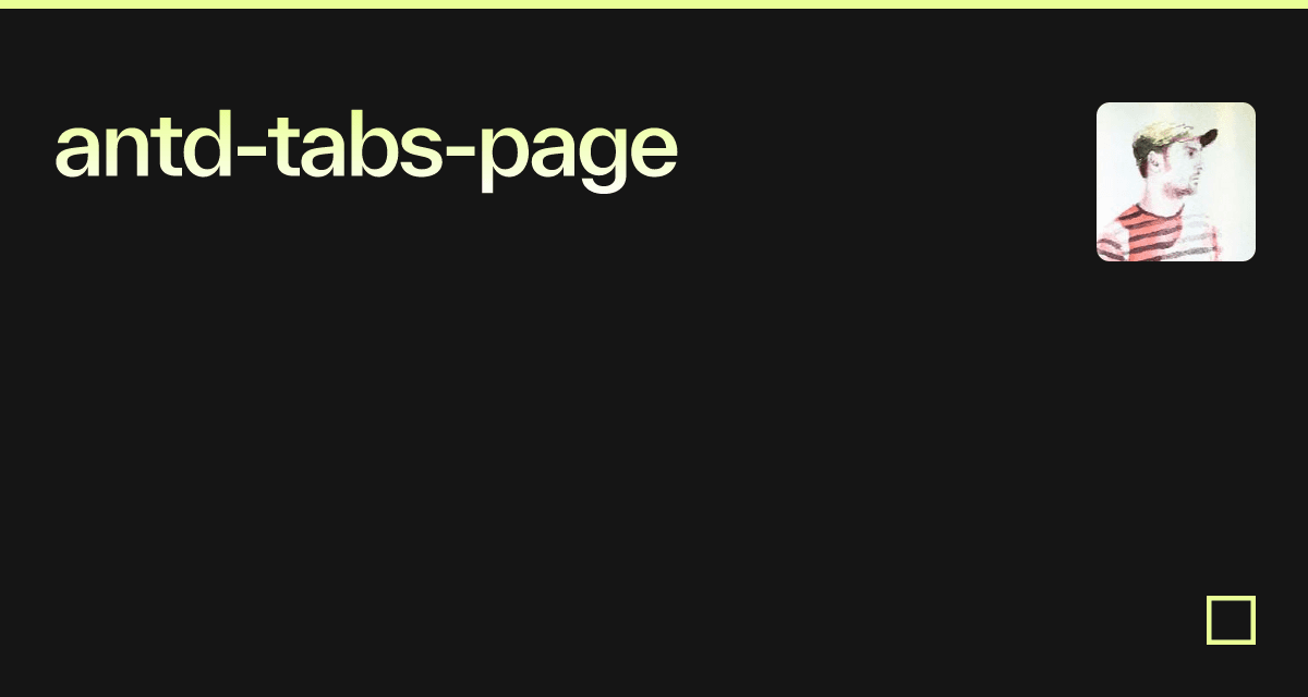 antd-tabs-page - Codesandbox