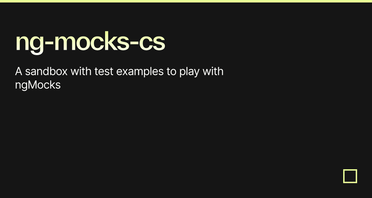 ng-mocks-cs - Codesandbox