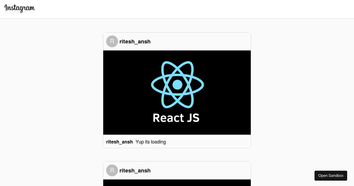 instagram-clone - Codesandbox