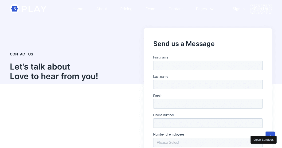 Html Hubspot Embed Codesandbox