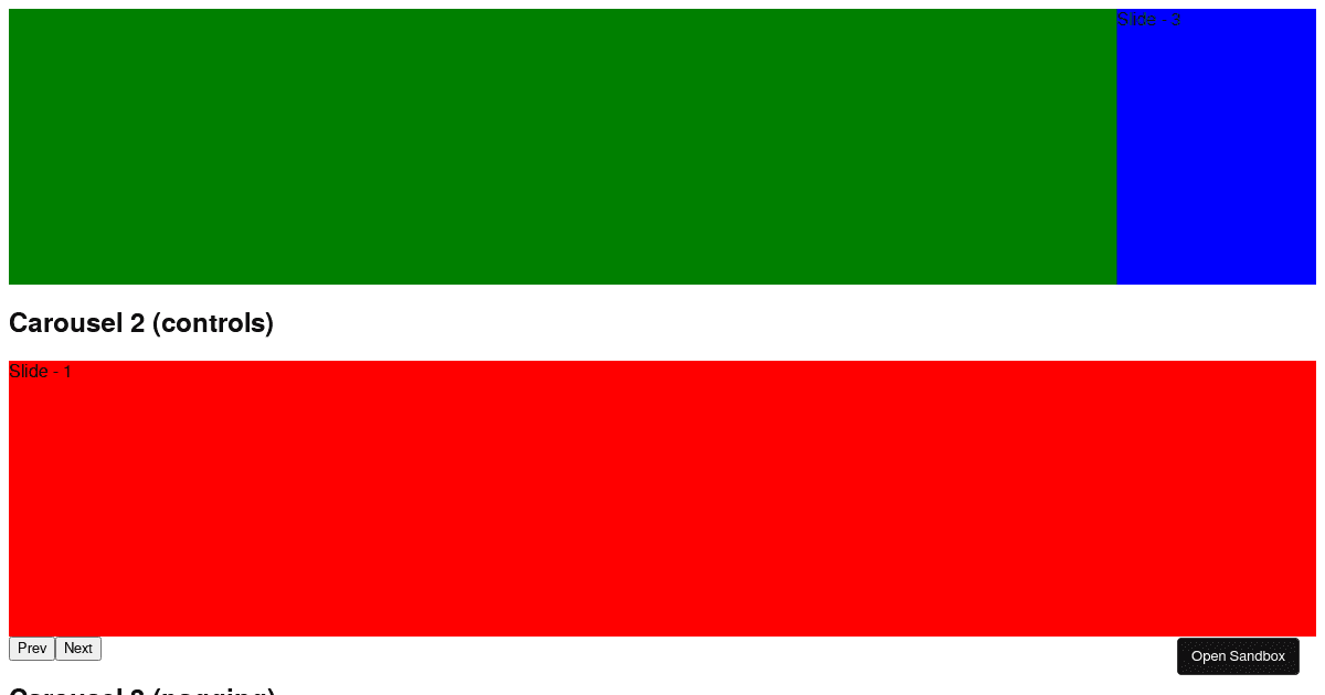 Simple react carousel (forked) - Codesandbox