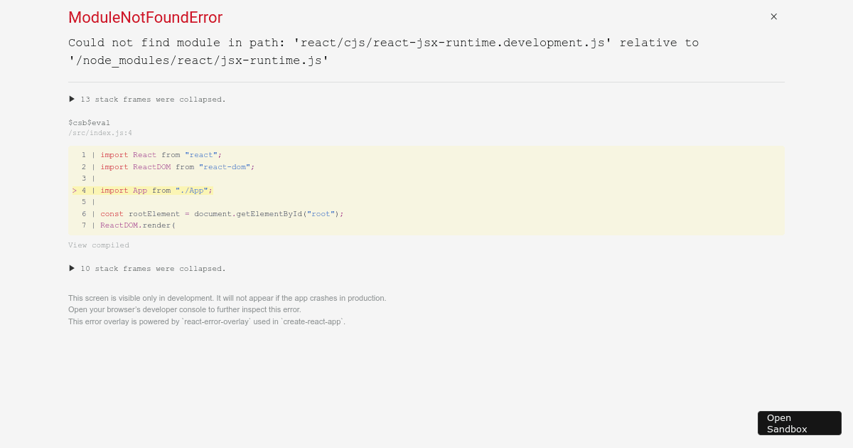 React - Codesandbox