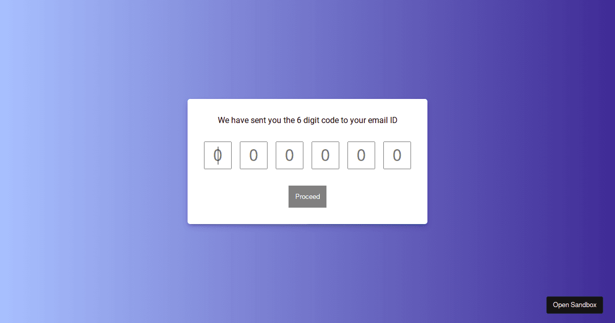 38 - Verify Account UI - Codesandbox