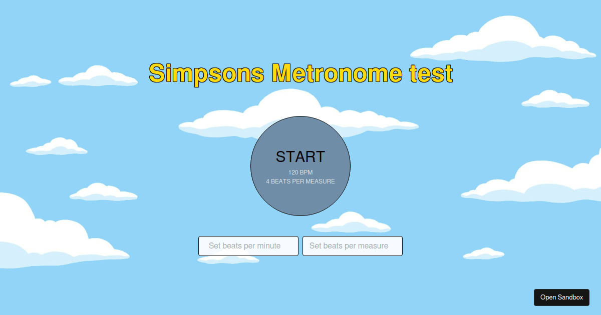 Simpsons Metronome - Codesandbox