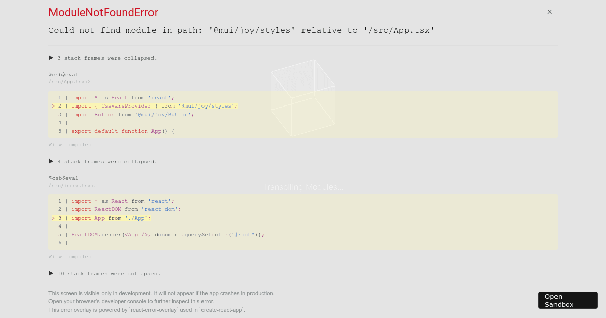 Joy Cra Typescript Codesandbox