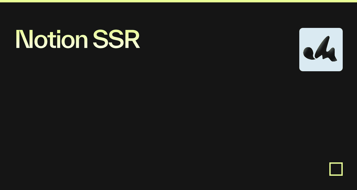 Notion SSR - Codesandbox