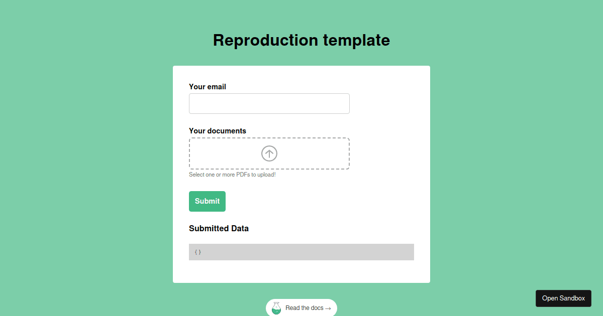 Vue Formulate: S3 + Lambda Upload Example - Codesandbox