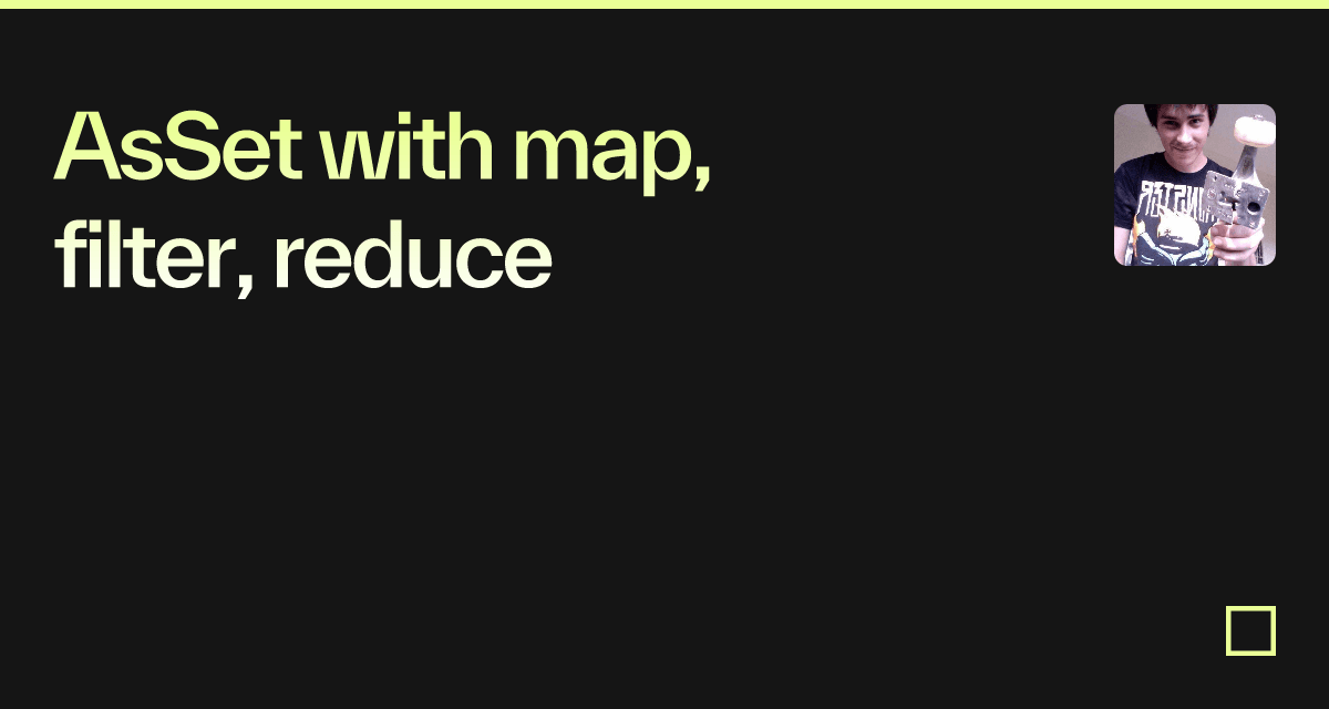 AsSet with map, filter, reduce - Codesandbox AsSet with map, filter, reduce - Codesandbox