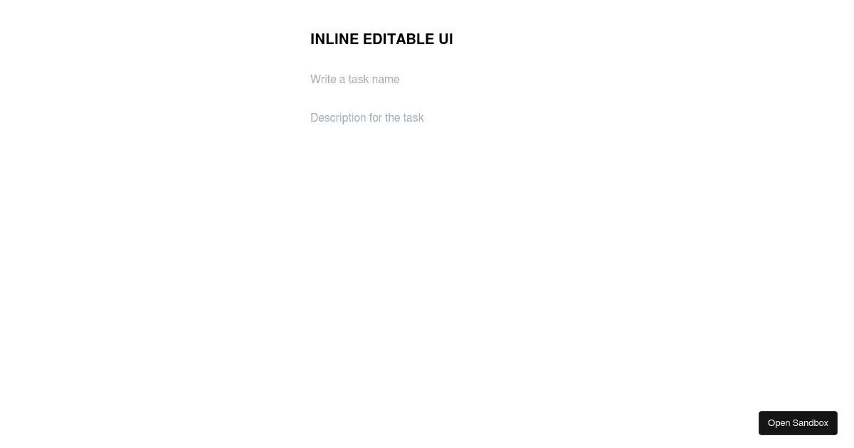 Logrocket Inline Edit Ui Codesandbox