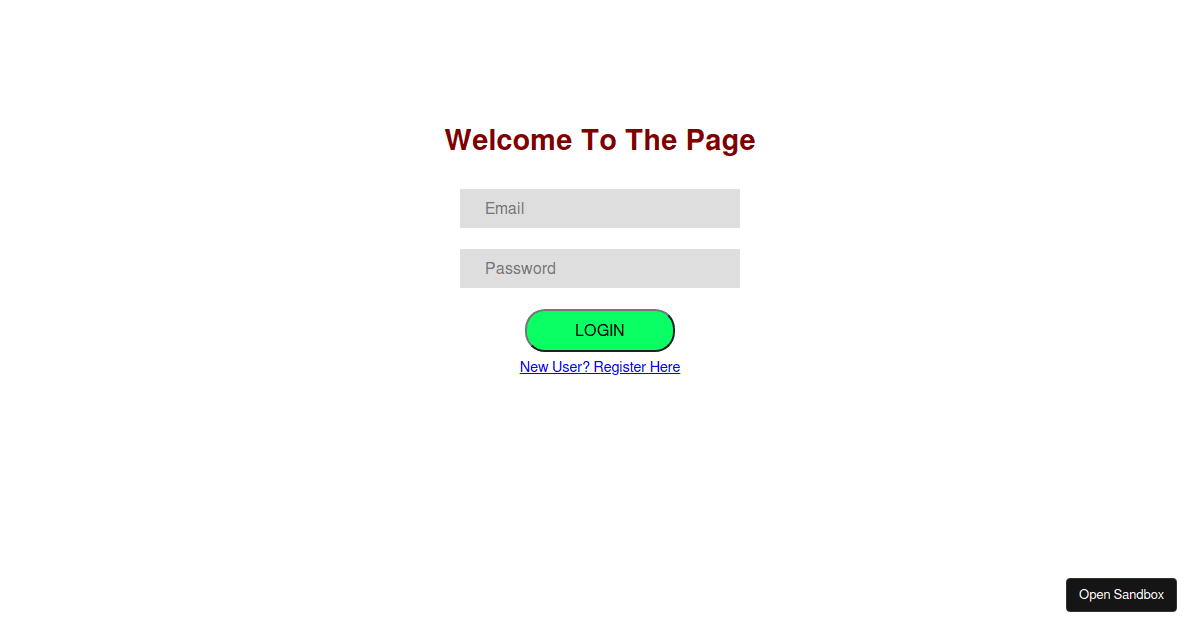 Login & Registration Form - Codesandbox
