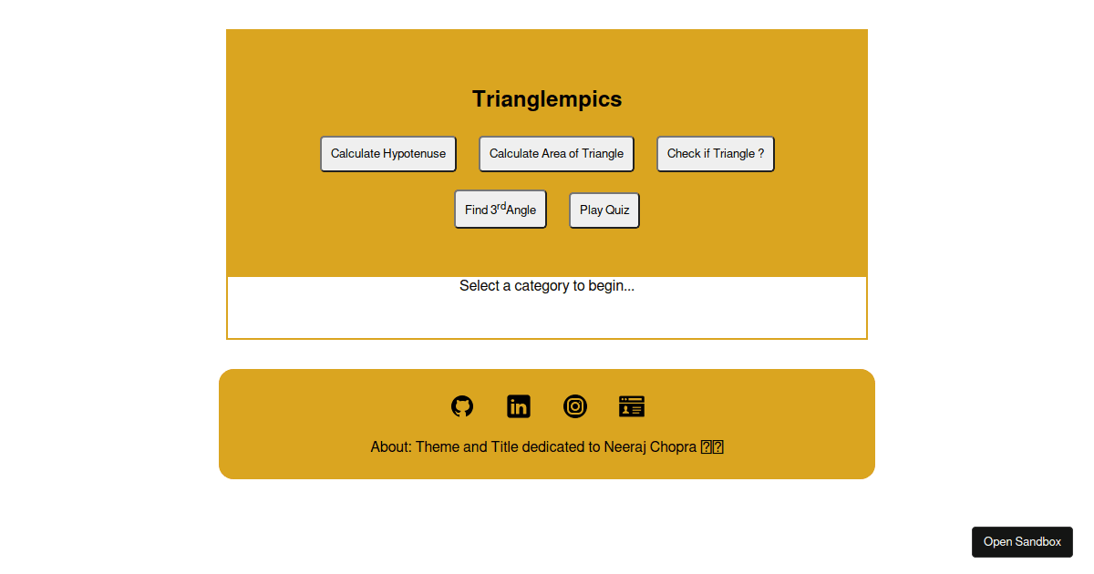 triangles-quiz-app - Codesandbox