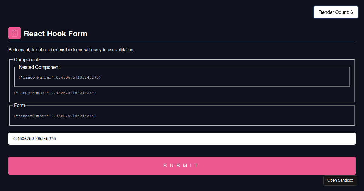 React Hook Form V7 (TS) Template (forked) - Codesandbox React Hook Form V7 (TS) Template (forked) - Codesandbox