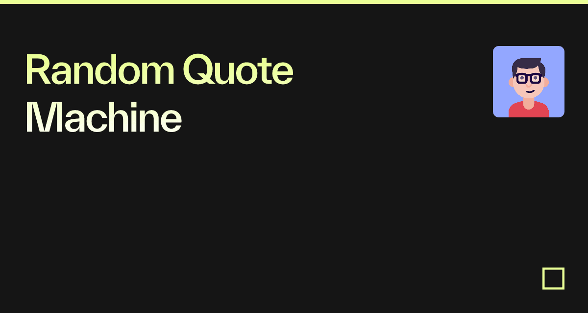 Random Quote Machine - Codesandbox